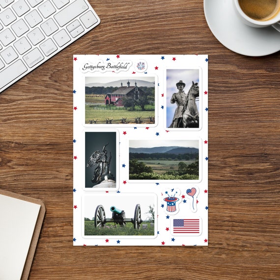 Sticker Sheet Gettysburg Military Civil War Battlefield - Etsy