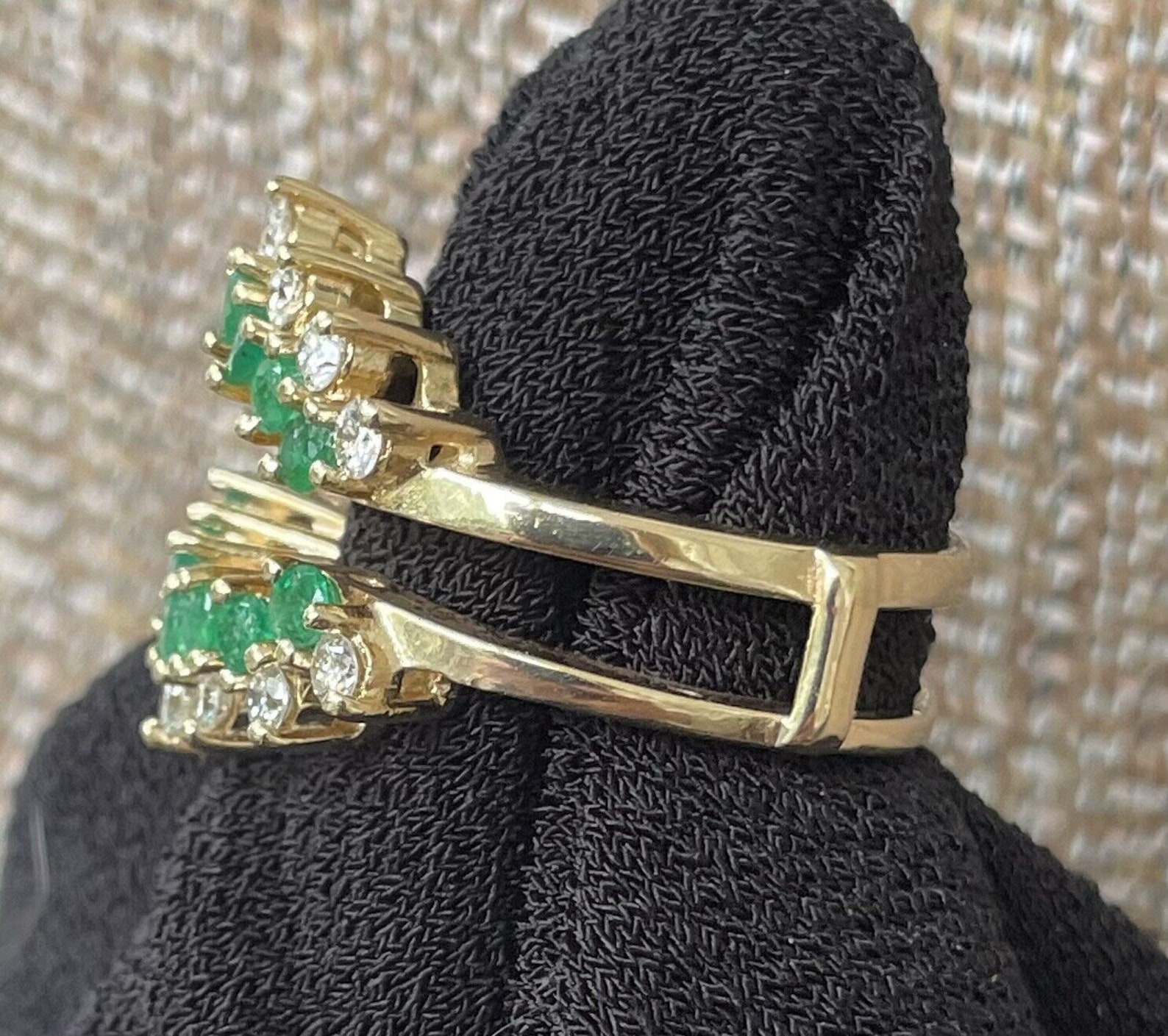 Luxurious Diamonds Art Deco Solitaire Ring Spacer Wrap Band/ - Etsy