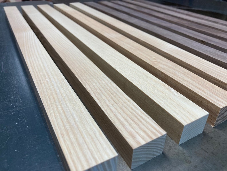 Thin Slats, Black Walnut and Ash, 3/4” X 1” X 18”, 10 Pieces Total ...