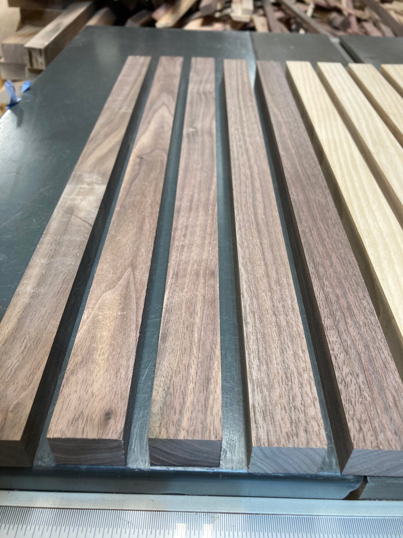 16 Walnut and 16 White Ash Slats at 1.25 X 2 X 12, Surface Planed. - Etsy