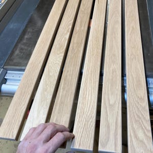 White Oak Slats, Six Pcs at 3/4” X 2” X 48”, Surface Planed, Rounded ...