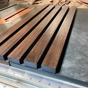 Five Black Walnut Slats, 3/4” X 1-1/2” X 25-1/2, S4S, With Oil Finish ...