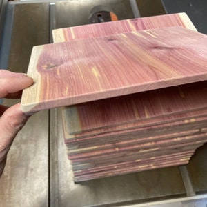 Aromatic Eastern Red Cedar, Three Boards, Partial Live Edge ...