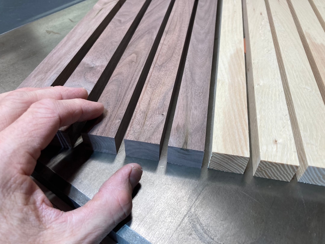 Thin Slats, Black Walnut and Ash, 3/4” X 1” X 18”, 10 Pieces Total ...