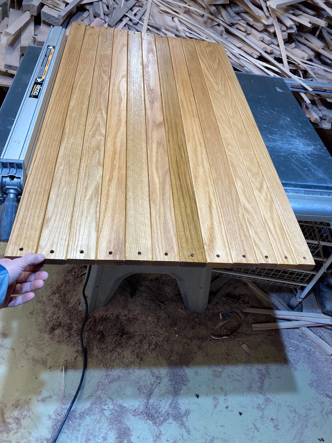 7 Pcs Red Oak Slats, 3/4 X 1-1/2 X 48, Rounded Edges, W/ 5/16D Holes 3/ ...