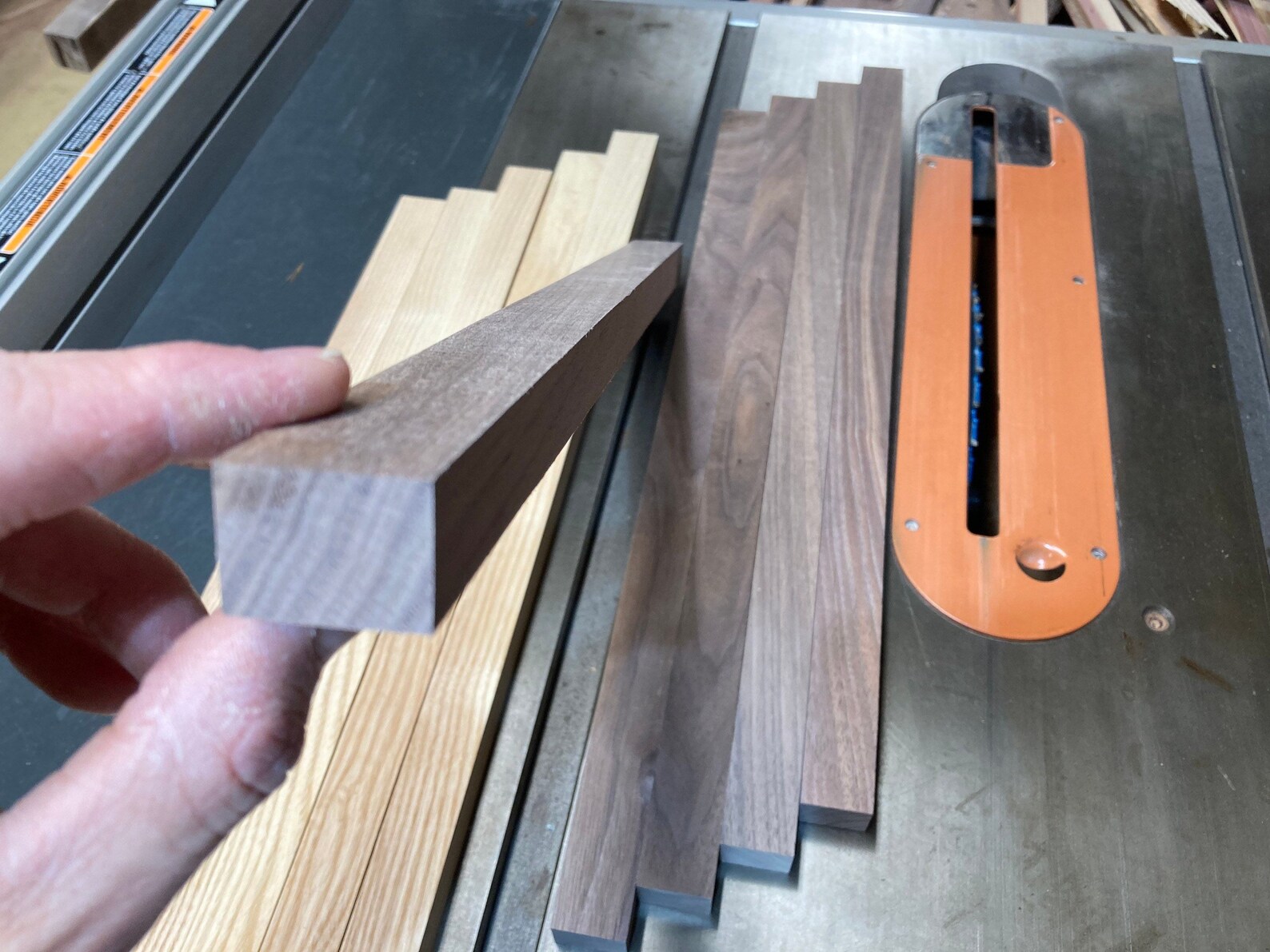 Thin Slats, Black Walnut and Ash, 3/4” X 1” X 18”, 10 Pieces Total ...