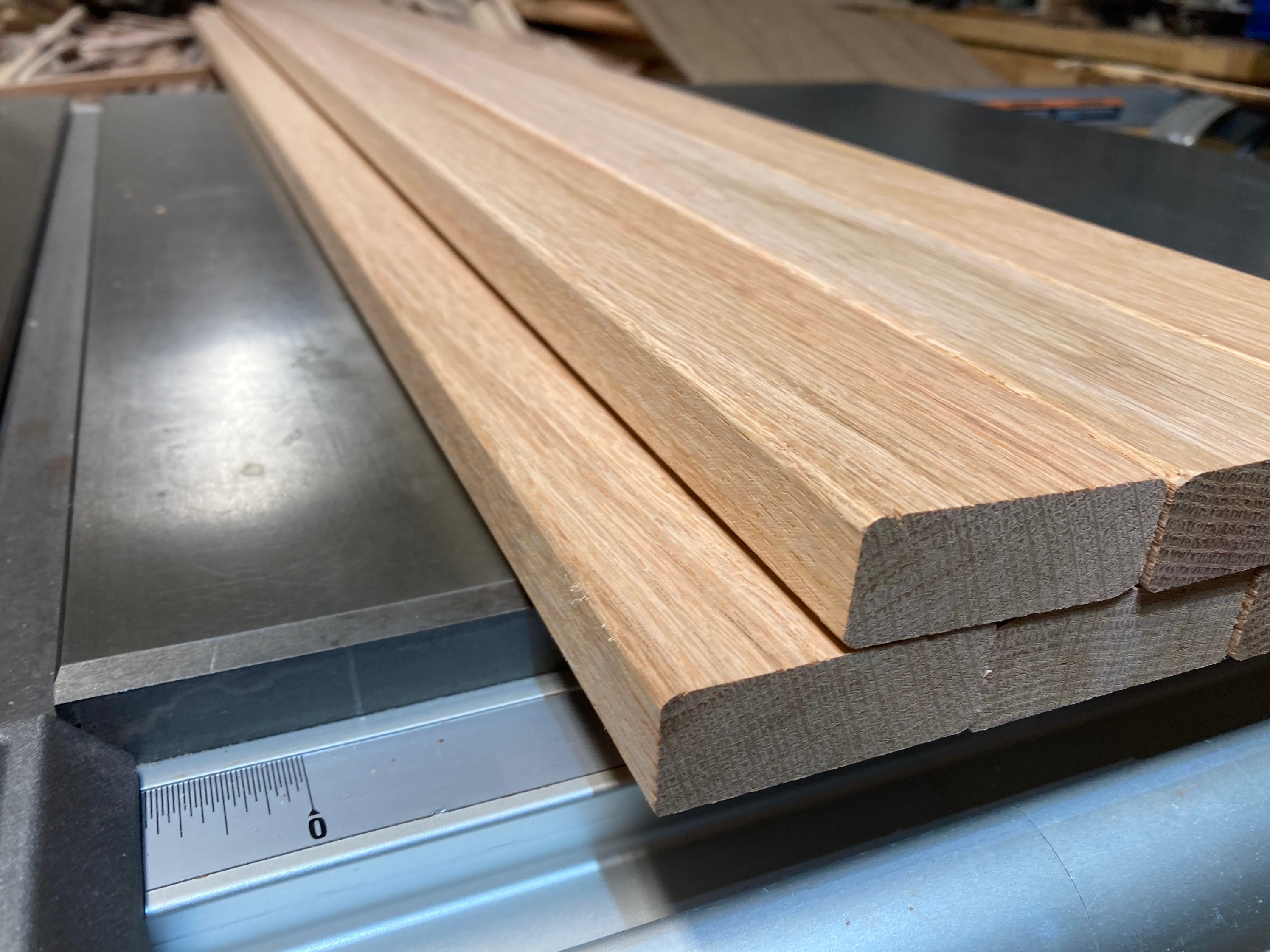 8 Pieces, Red Oak Slats, 3/4” X 2-1/4” X 48”, Surface Planed, Rounded ...