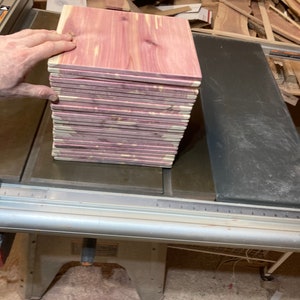 Aromatic Eastern Red Cedar, Three Boards, Partial Live Edge ...