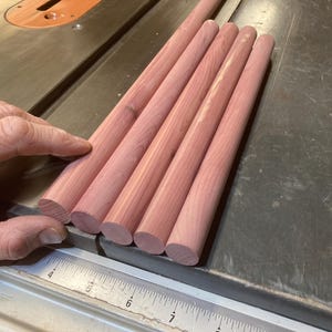 Eastern Red Cedar, 3/4” Diameter Dowel Rods. One Each at 10-1/2” and 18 ...