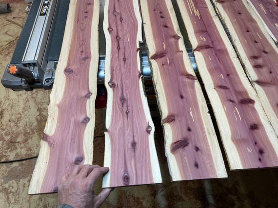 Four Live Edge Eastern Red Cedar Slabs Surface Planed 1 X - Etsy