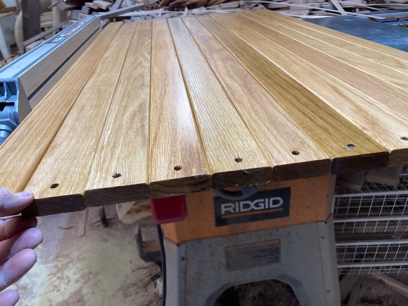 12 Pcs 3/4” Red Oak Slats, 9 @ 2-1/4” X 48”, 3 @ 1-3/4” X 48”, 5/16”D ...