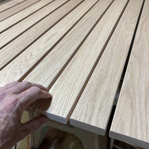 10 Pieces, Red Oak Slats, 3/4” X 2-1/2” X 48”, Surface Planed, Rounded ...