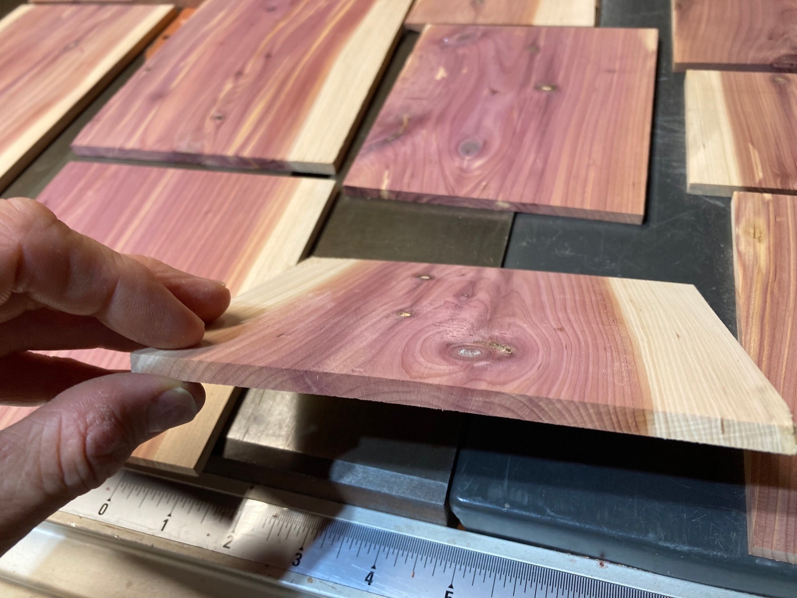 Eastern Red Cedar Craft Boards, Odd Lot Sizes, Some Defects. 1/4” Thick ...