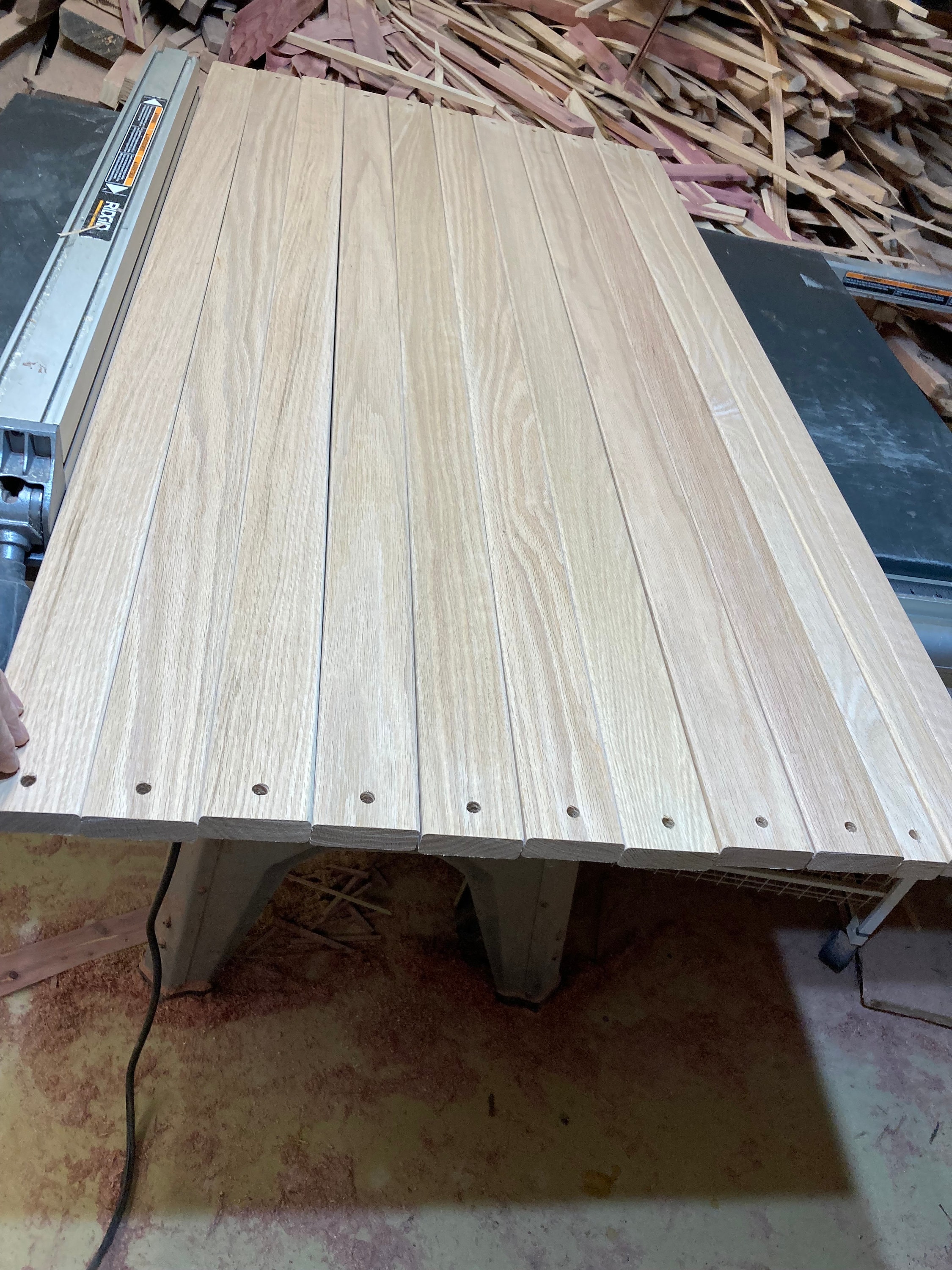 Red Oak Slats, 12 Pieces Total, 9 at 3/4” X 2-1/4” X 48”, 3 at 3/4” X 1 ...