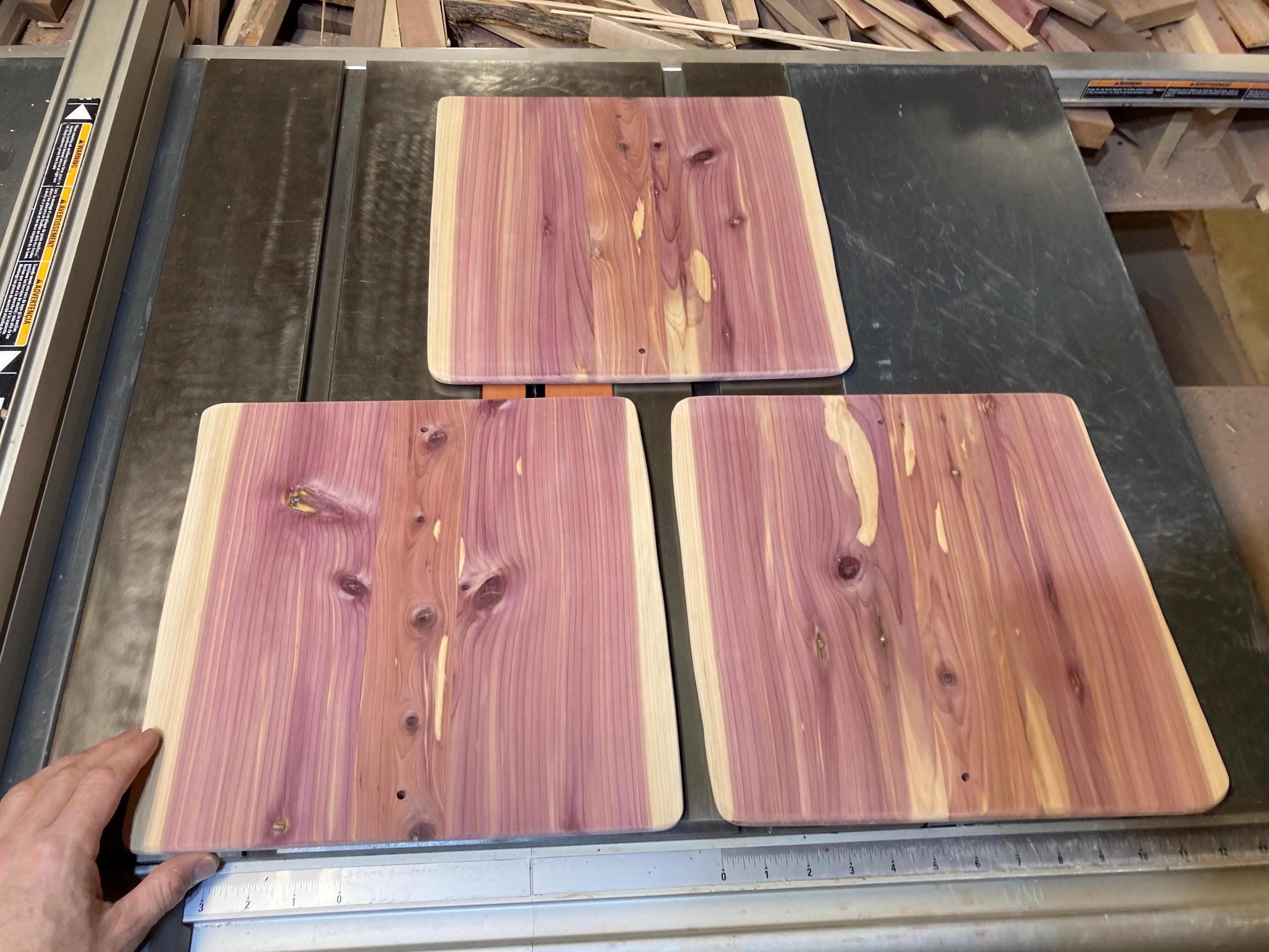 Aromatic Eastern Red Cedar, Three Partial Live Edge Wall Mounting ...