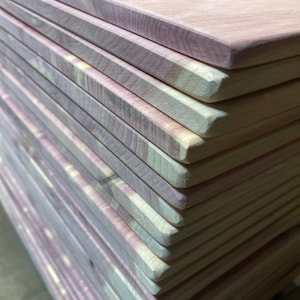 Aromatic Eastern Red Cedar, Three Boards, Partial Live Edge ...