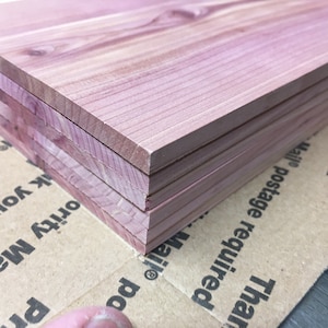 Aromatic Eastern Red Cedar Craft Boards, Six Boards at 1/4” X 5-1/4” X ...