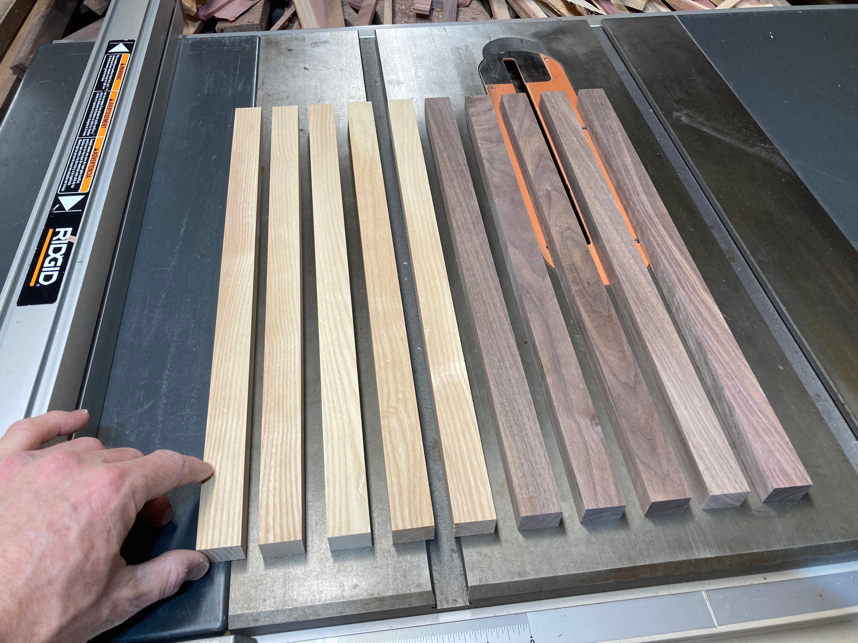 Thin Slats Black Walnut and Ash 3/4 X 1 X 18 10 Pieces - Etsy