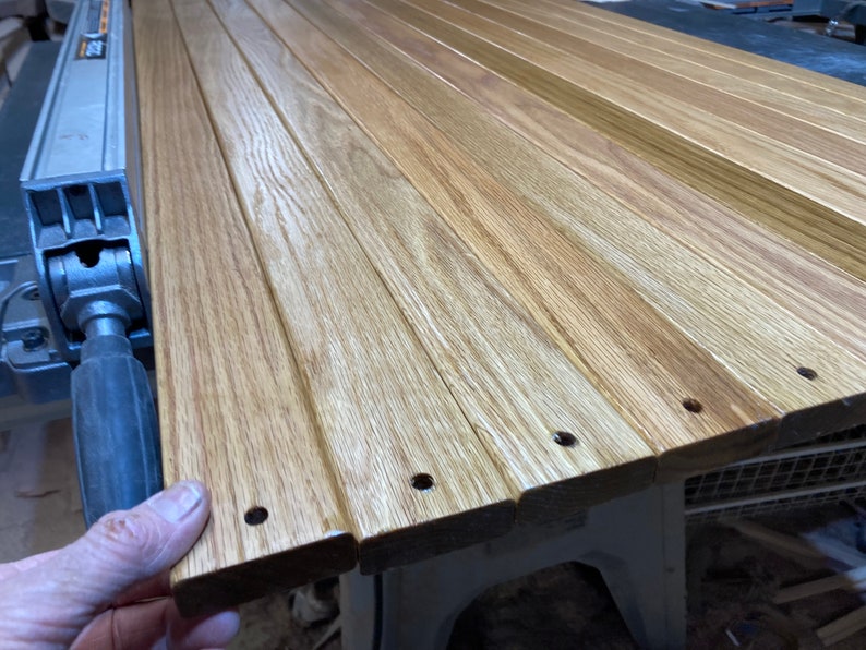 12 Pcs Red Oak Slats, 9 @ 3/4” X 2-1/4” X 48”, 3 @ 3/4” X 1-1/2” X 48 ...