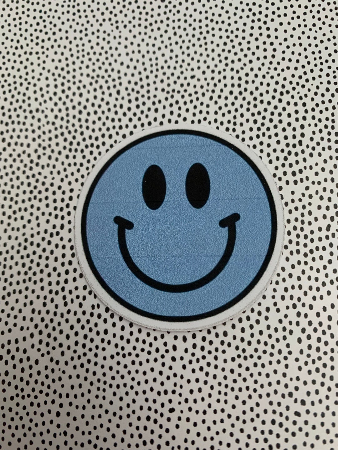 Periwinkle Smiley Face Sticker - Etsy