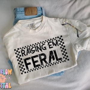 Raising 'em Feral PNG Digital Design, Mama Png, Png for Moms, Retro ...