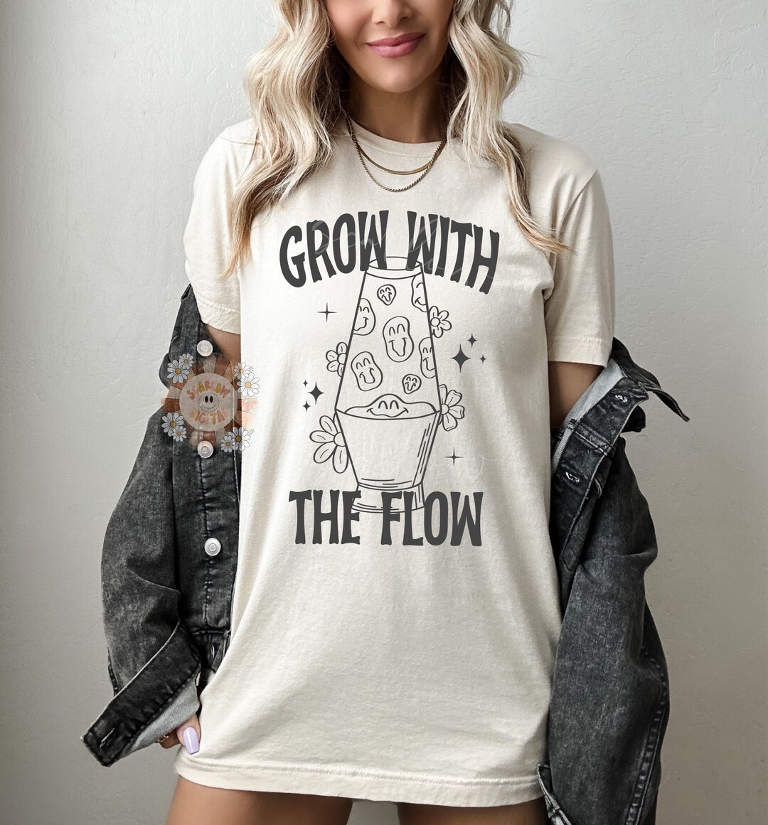 Grow With the Flow Svg-groovy Cut File Digital Design - Etsy