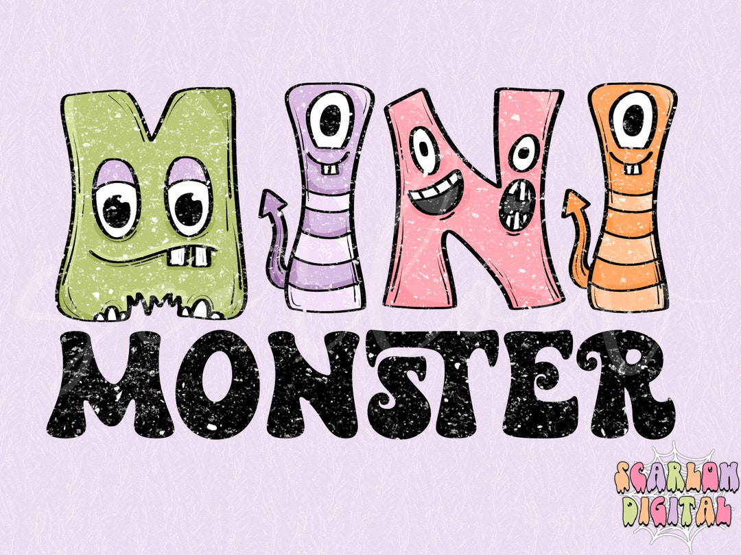 Mini Monster Png-halloween Sublimation Digital Design Download-spooky ...