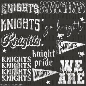 Knights PNG Bundle Digital Design Download, Let's Go Knights Png, Team ...