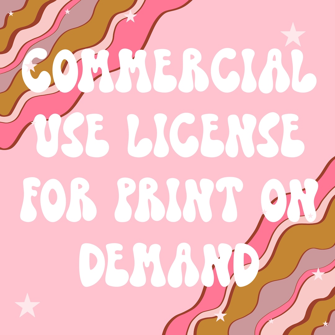 Commercial-use License for Print on Demand-this is a Digital Download ...