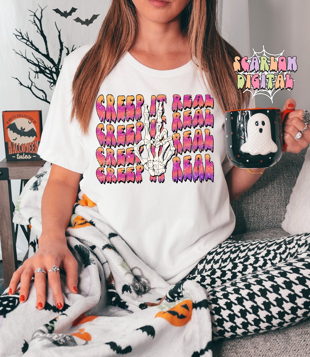 Creep It Real Png-spooky Sublimation Digital Design Download-skeleton ...