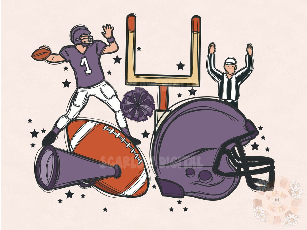 Purple Football Team Png-sport Sublimation Digital Design Download ...