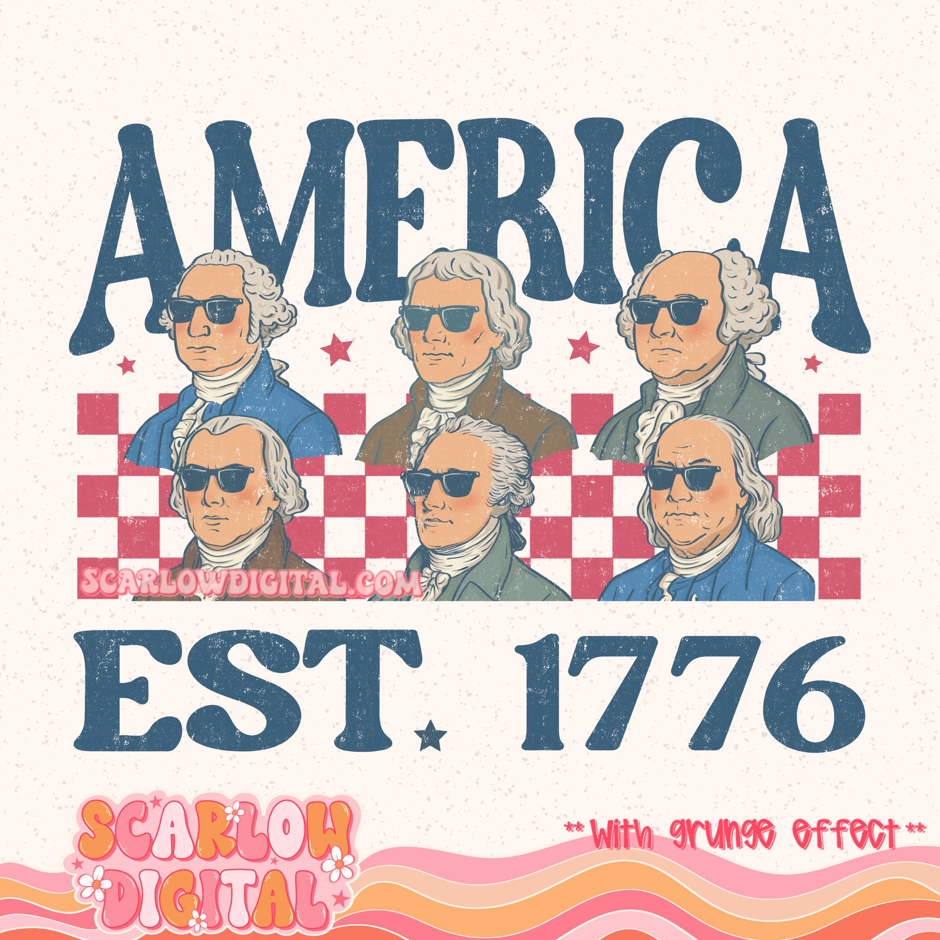 America Est. 1776 PNG Digital Design, Fourth of July Png, July 4th Png ...