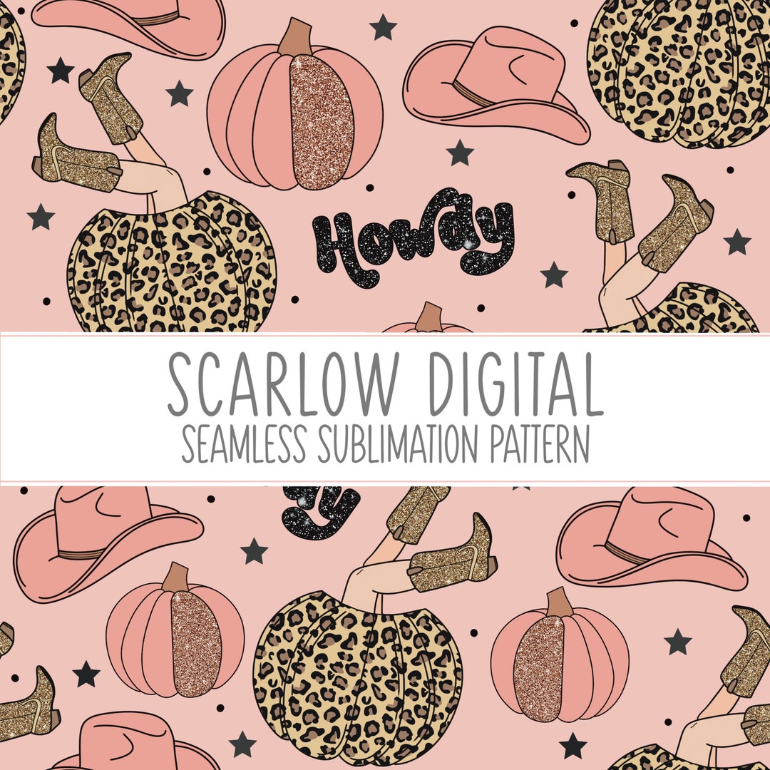 Howdy Pumpkin Seamless Pattern-fall Sublimation Digital Design - Etsy