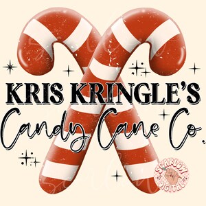 Kris Kringle's Candy Cane Co. Png-christmas Sublimation Digital Design ...