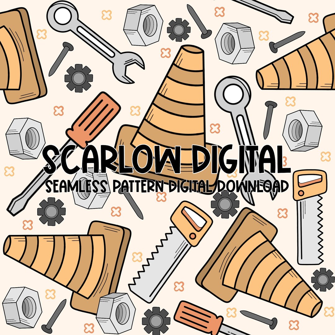 Seamless Construction Tools Pattern-sublimation Design Download, Little ...