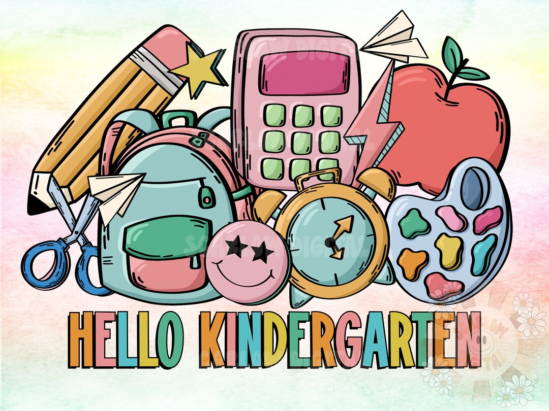 Hello Kindergarten Png-back to School Sublimation Digital Design ...