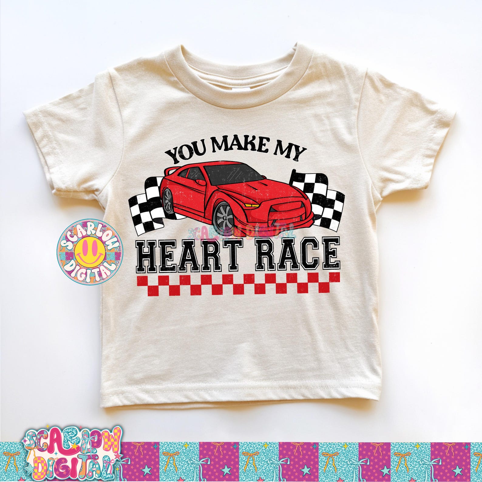 You Make My Heart Race Boy's Valentine's Day PNG Digital Design - Etsy