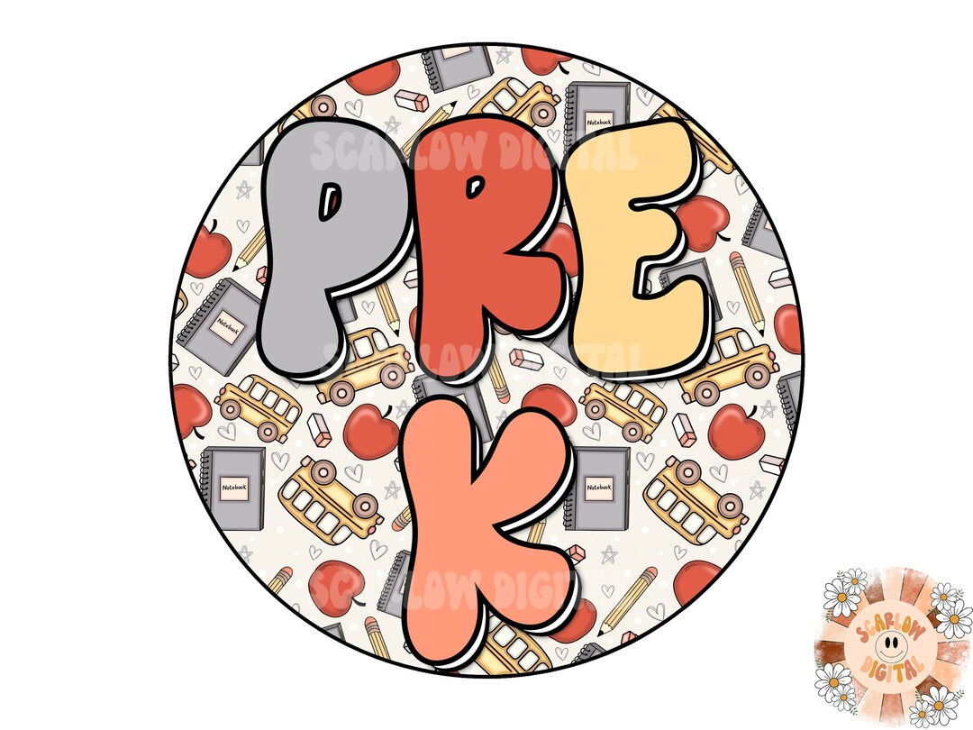 Pre-k PNG Back to School Sublimation Design Download - Etsy
