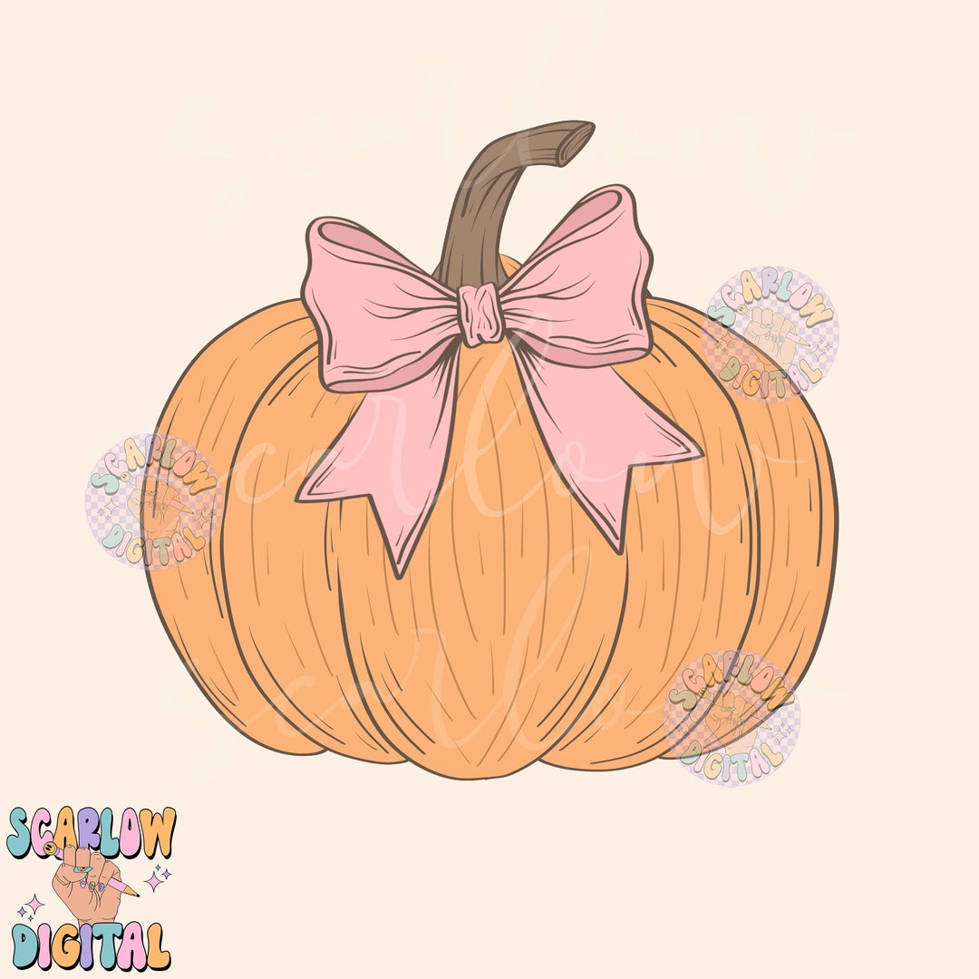 Coquette Pumpkin PNG Digital Design Download, Halloween Png, Fall ...