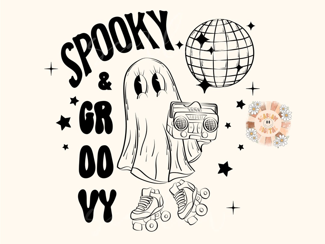 Spooky and Groovy Png-halloween Sublimation Digital Design Download ...