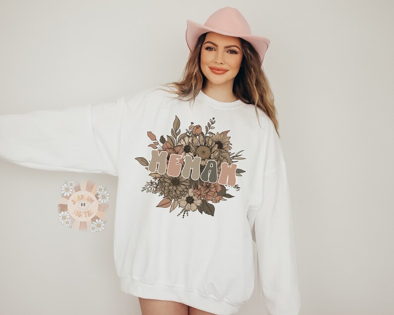 Floral Memaw Png-sublimation Design Download Memaw - Etsy