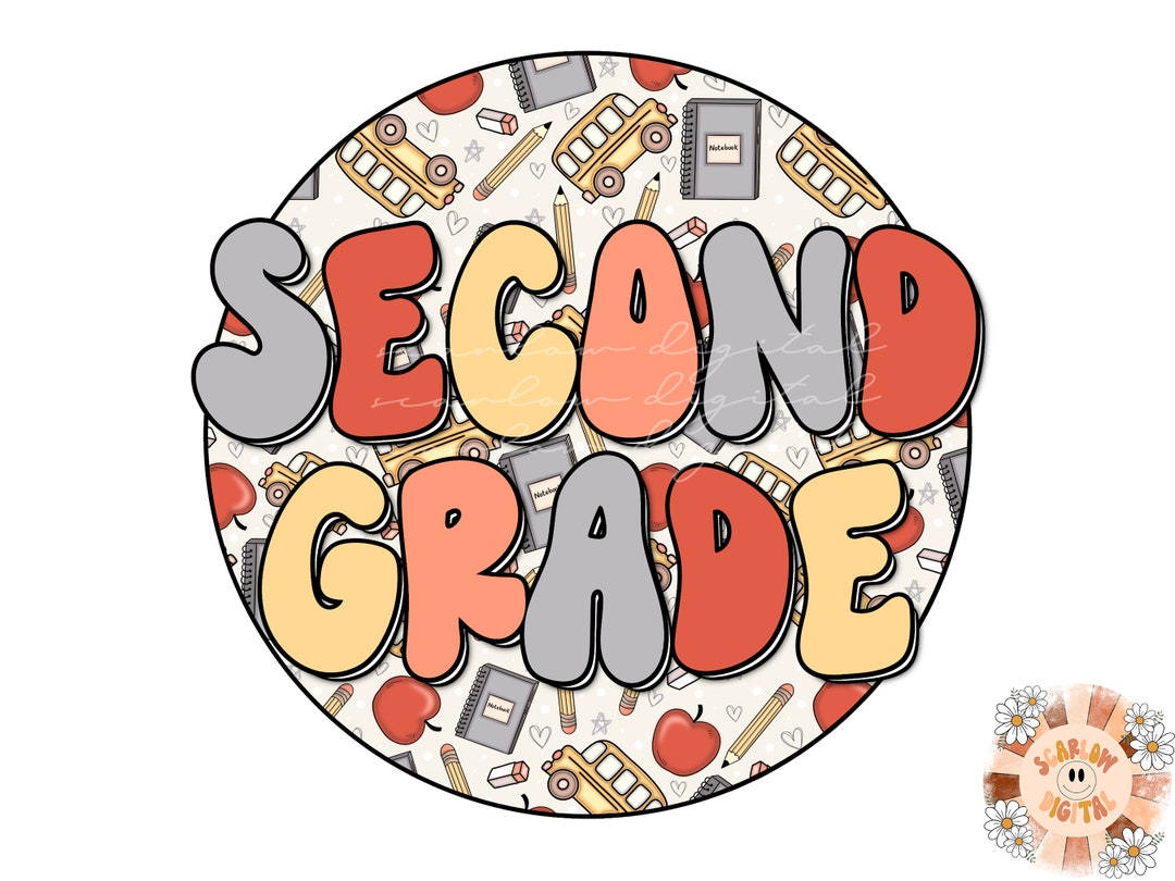 Second Grade Png-back to School Sublimation Design - Etsy