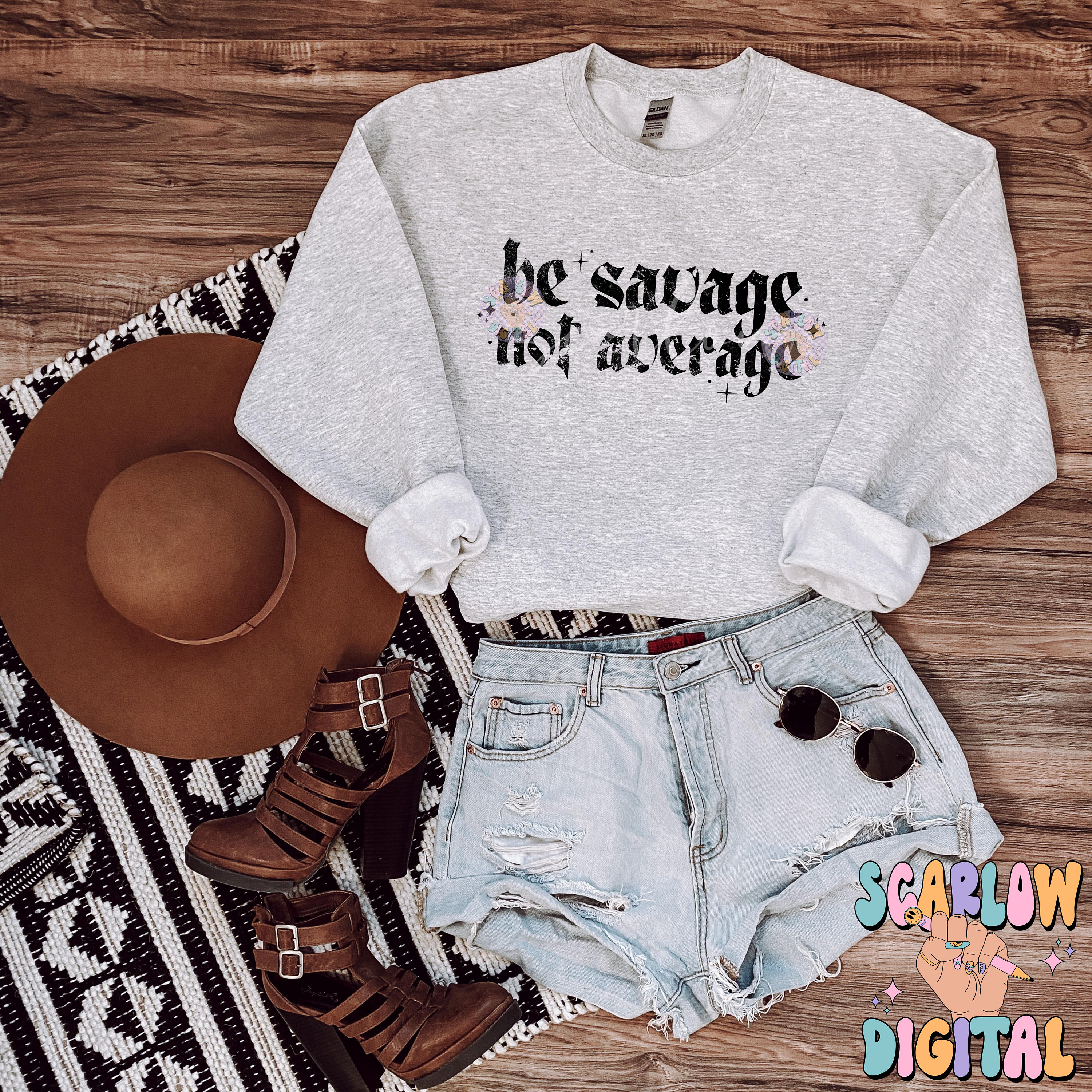 Be Savage Not Average PNG Digital Design Download, Grunge Png, Snarky ...