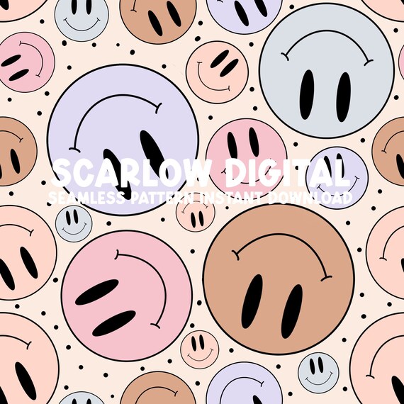 Clip Art Art & Collectibles boho smiley face pattern for fabric Smiley ...