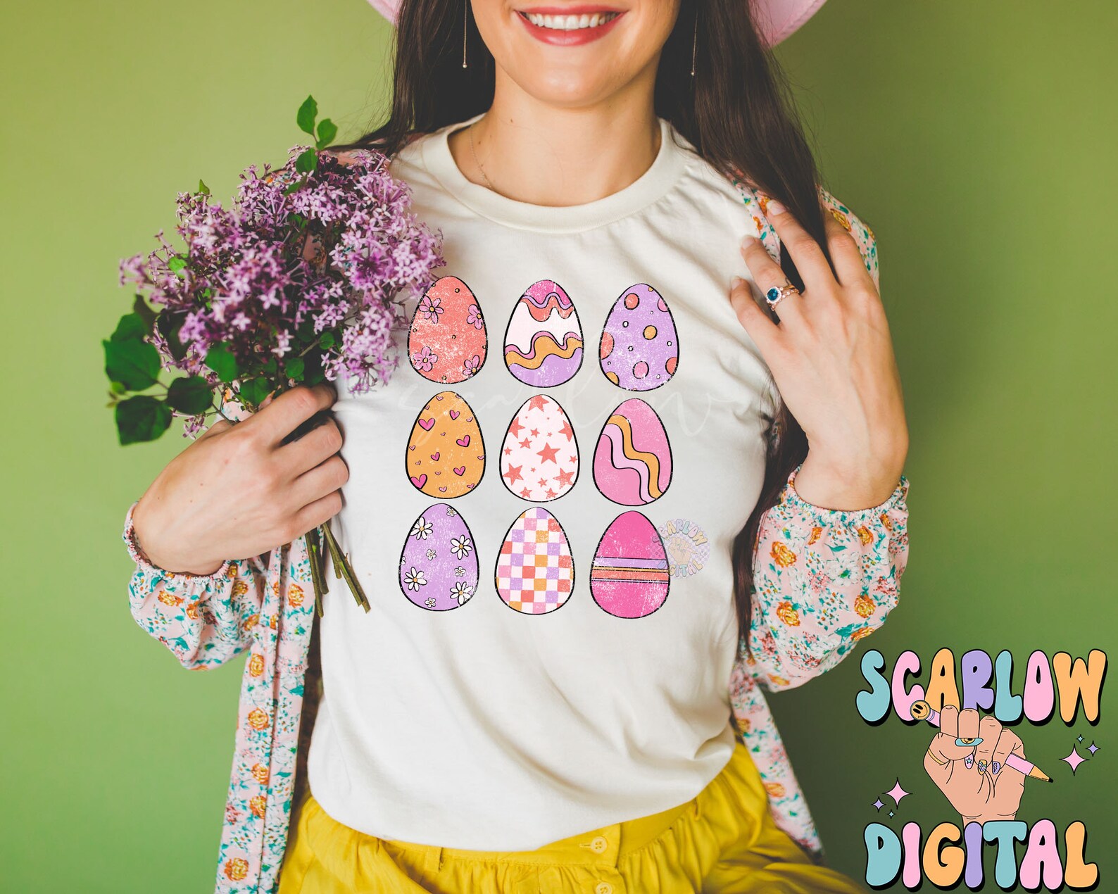 Preppy Easter Eggs PNG Sublimation Digital Design Download, Girly ...