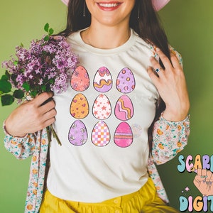 Preppy Easter Eggs PNG Sublimation Digital Design Download, Girly ...