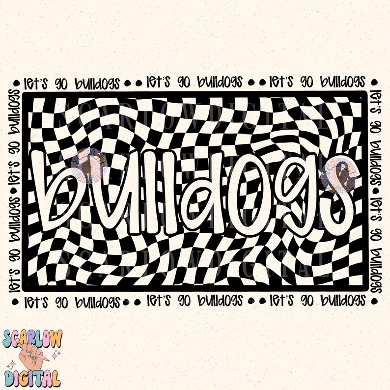 Let's Go Bulldogs PNG Digital Design Download, Pom Pom Png, Football ...