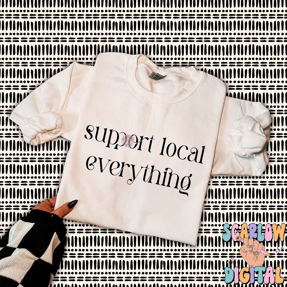 Support Local Everything PNG Digital Design, Minimalist Png, Simple ...