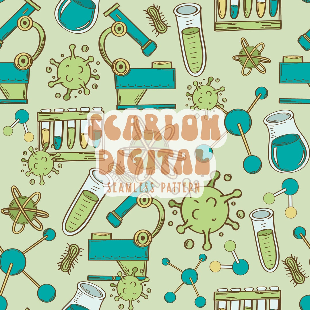Science Seamless Pattern Sublimation Digital Design - Etsy