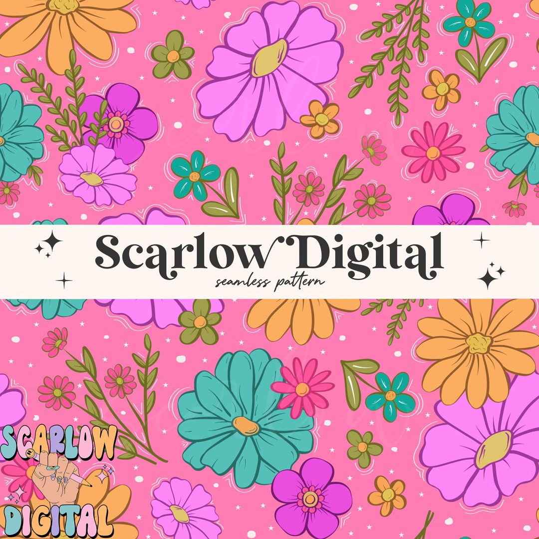 Bright Spring Flowers Seamless Pattern, Trendy Seamless, Daisy Seamless ...